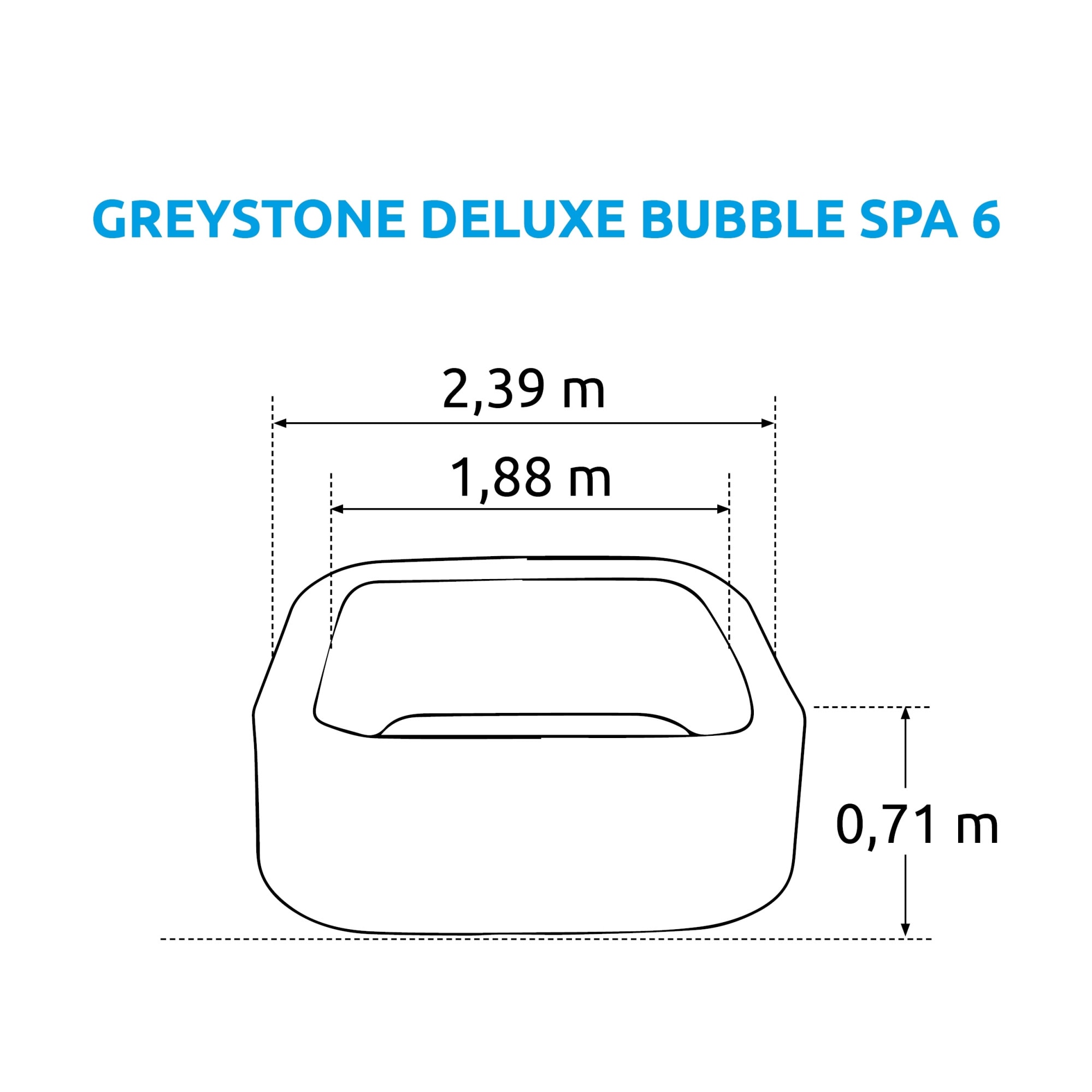 Jacuzzi Intex, Pure Spa, Bubble Greystone Deluxe 28452, Negru, 6 ...
