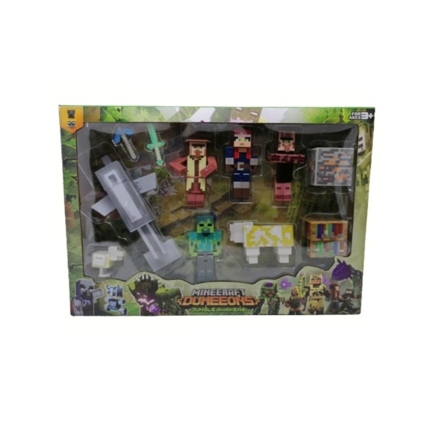 Set 6 Figurine tip Minecraft cu accesorii, multicolor - eMAG.ro