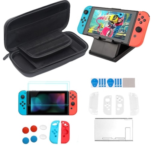 Set accesorii consola 16n1, Compatibil cu Nintendo Switch, Multicolor ...