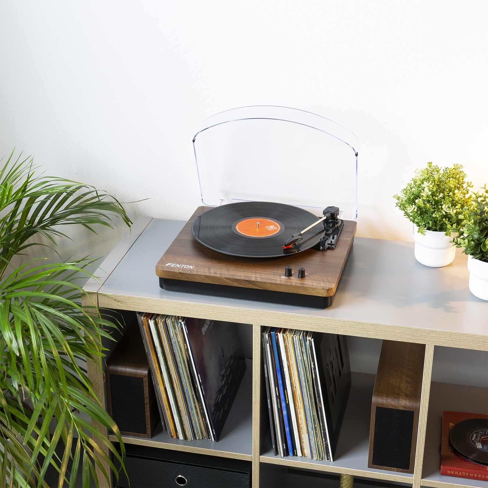 Set pick-up cu boxe, 2x60W, Bluetooth/USB, maro, Fenton RP168W - eMAG.ro