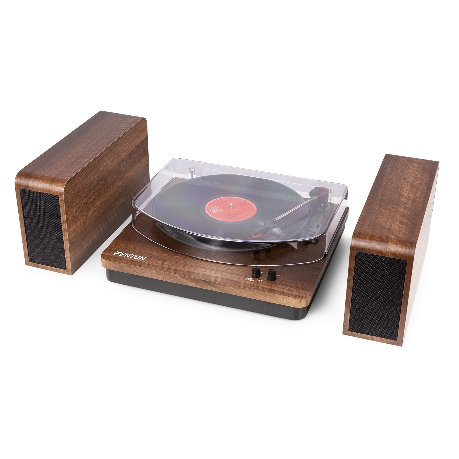 Set pick-up cu boxe, 2x60W, Bluetooth/USB, maro, Fenton RP168W - eMAG.ro