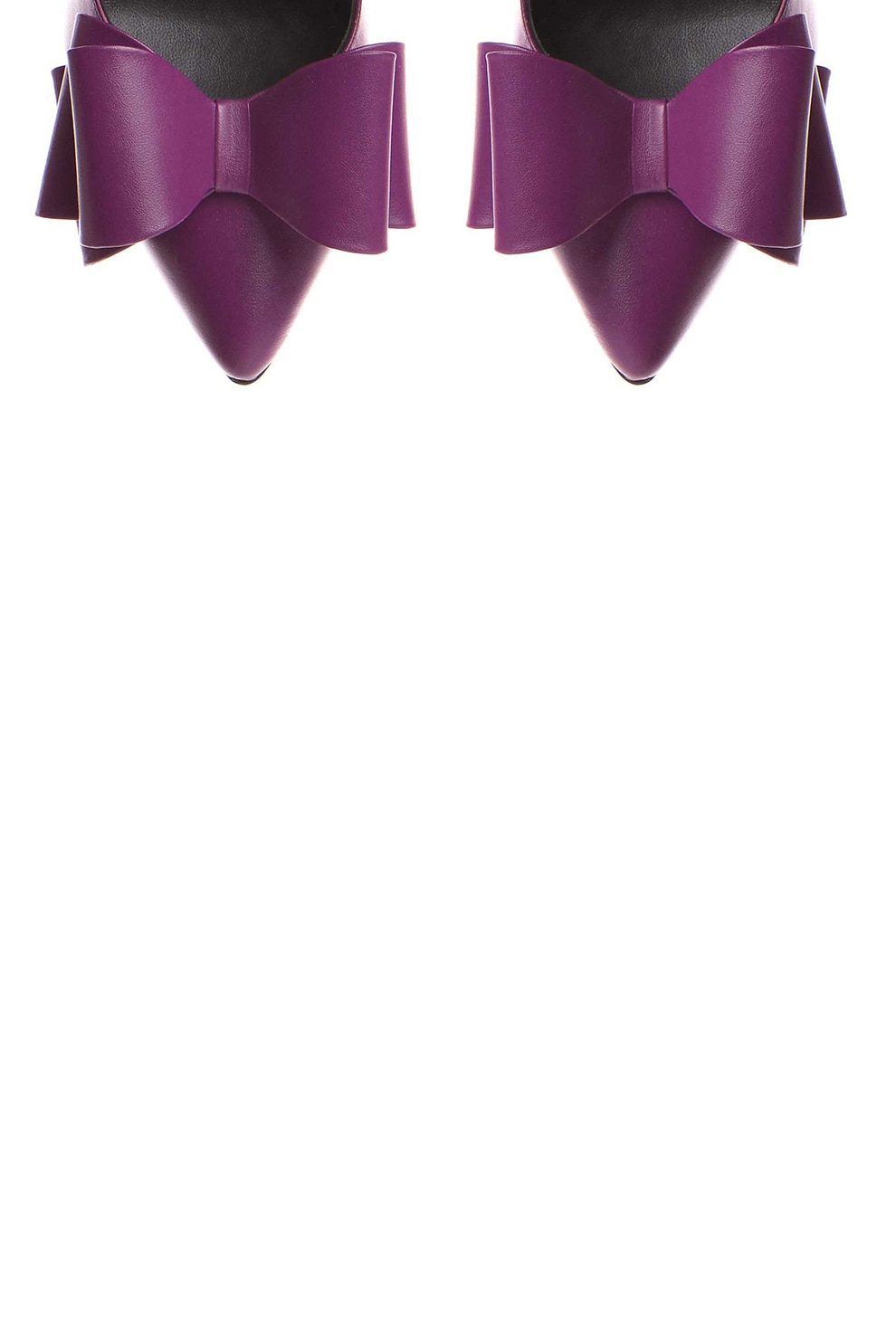 The 5th Element, Pantofi stiletto din piele cu aplicatie cu funda ...