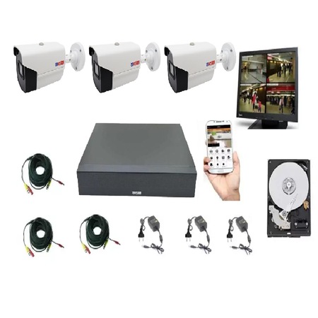 Rovision videó megfigyelő készlet 3 kamerával 2 MP Full HD, minden ...