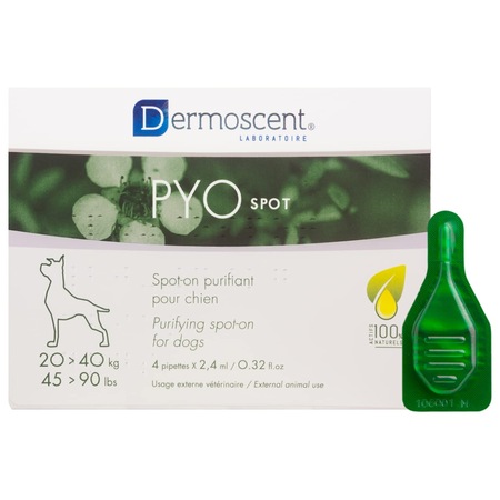 Pipete pentru caini, Dermoscent PYO Spot, 20-40 kg, 4 pipete - eMAG.ro