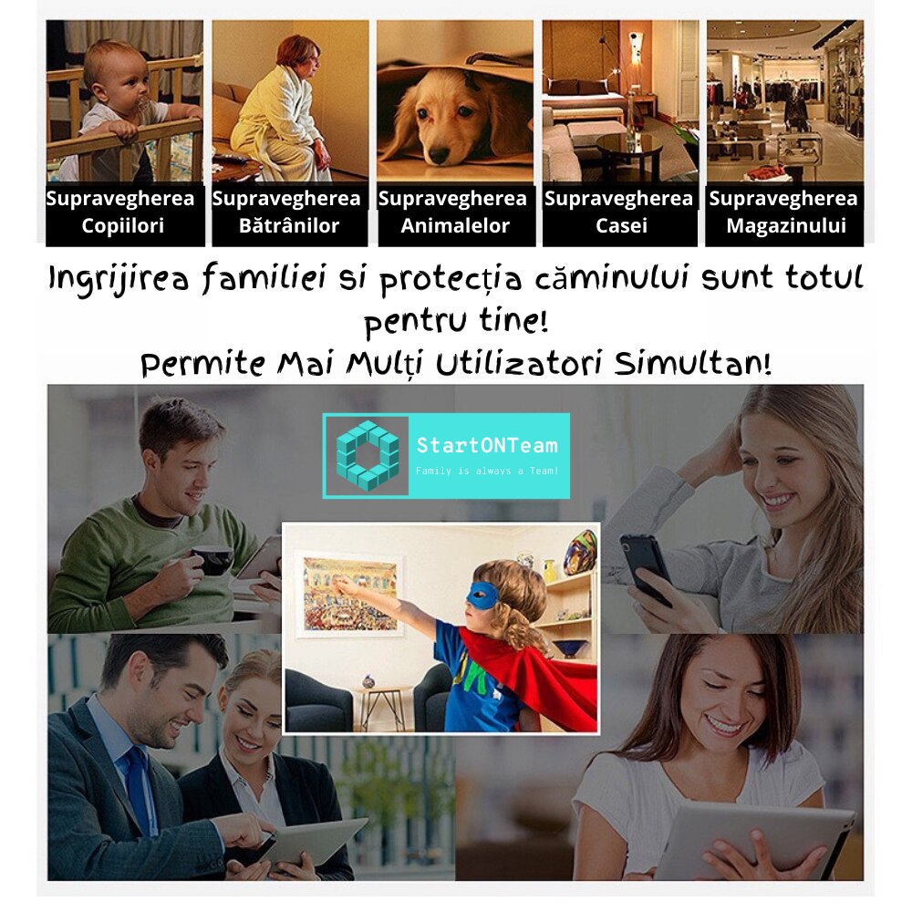 Camera de Supraveghere StartONTeam pentru Copii, Camera de Securitate ...