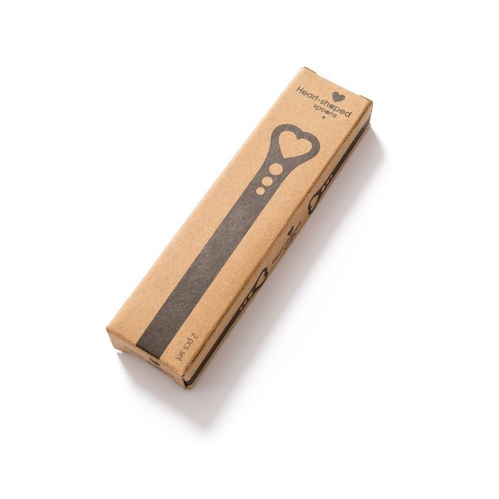 Set 2 lingurite in forma de inima, Argintii, Inox - eMAG.ro