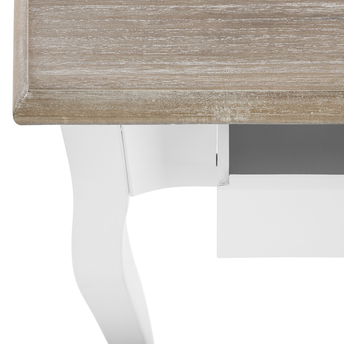 Noptiera alba din lemn si blat din MDF, cu sertar, Chrysa, 47x30x65 cm ...