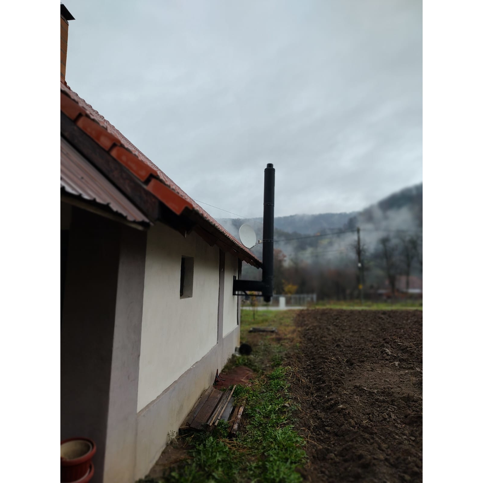 Cos de fum inox izolat, interior 120, exterior colorat 220, 4.5ml - eMAG.ro