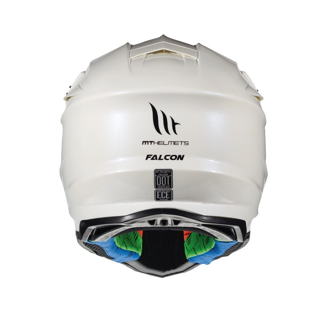 Casca off road MT Helmets Falcon alb lucios atv, cross, enduro, XL 61 ...