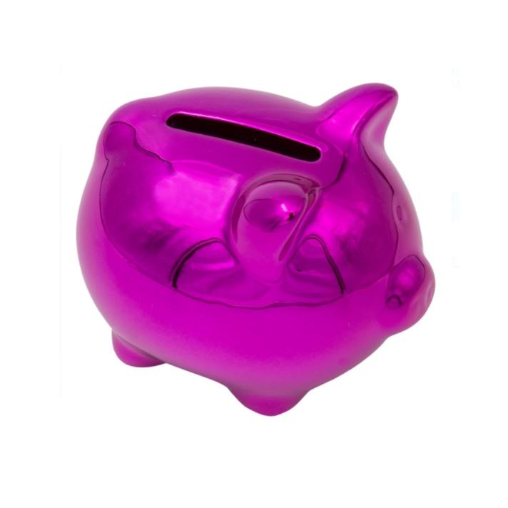 Pusculita in forma de porcusor, Roz, 9x7 cm - eMAG.ro