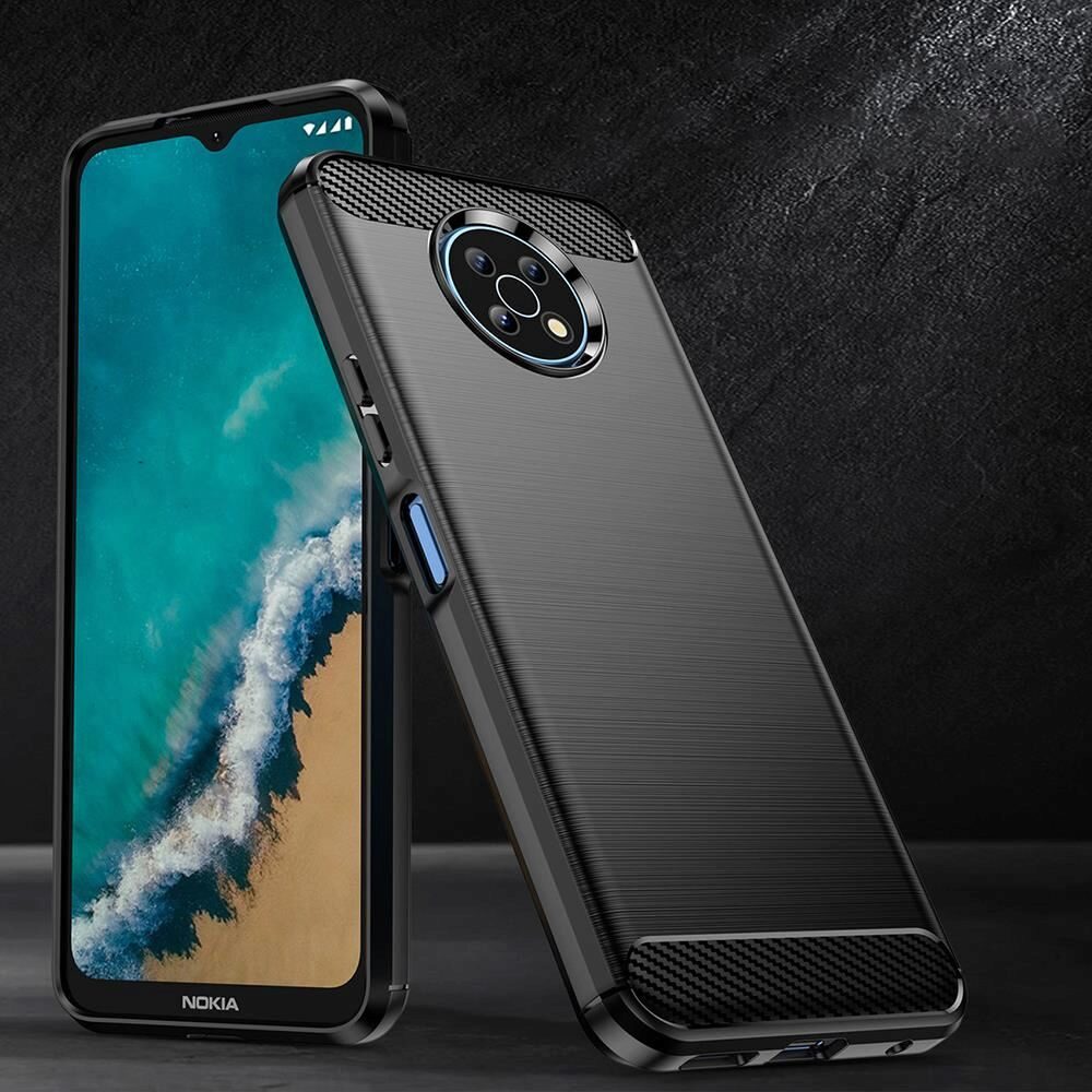 Set Husa PhoneGuard Carbon si Protectie Sticla 2.5D, pentru Nokia G50 ...