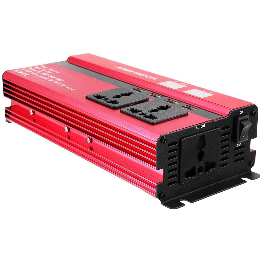 Invertor cu Display Dublu DELINY, 2000W, 12-220V, Port-uri USB, Priza ...