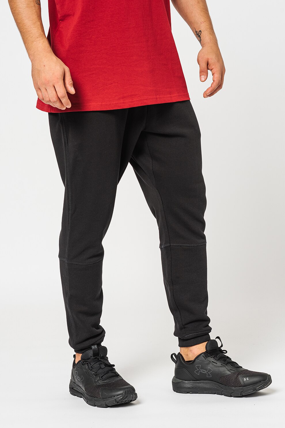 Gymshark, Фитнес панталон Compound със скосени крачоли, Черен, M - eMAG.bg