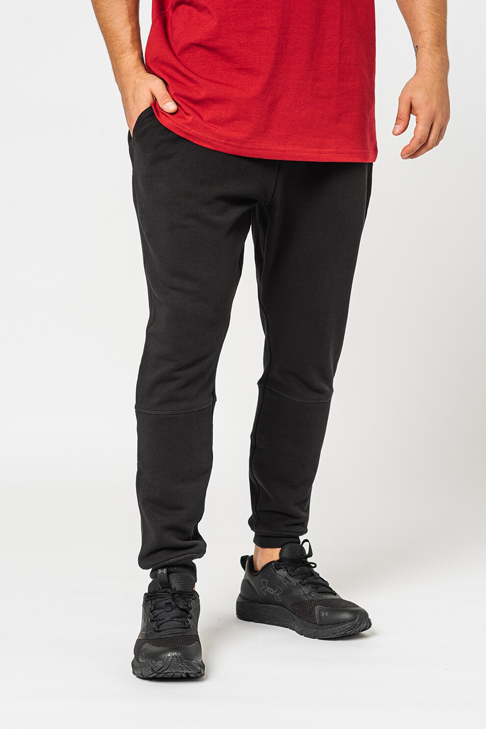 Gymshark, Фитнес панталон Compound със скосени крачоли, Черен, M - eMAG.bg