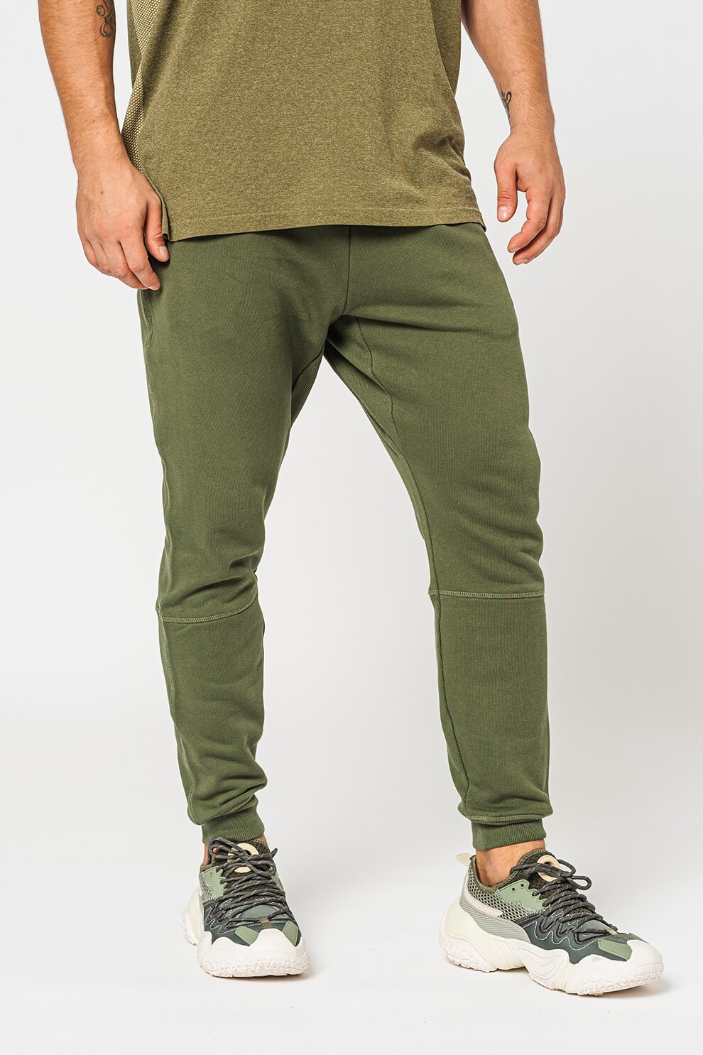 Gymshark, Фитнес панталон Compound със скосени крачоли, Зелен, S - eMAG.bg