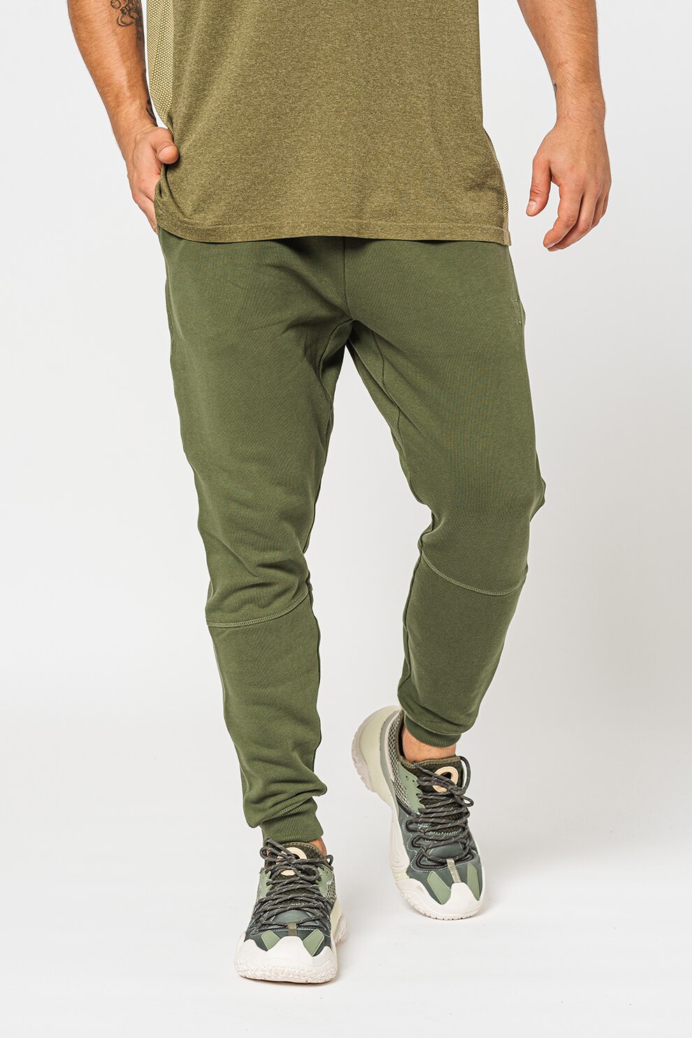 Gymshark, Фитнес панталон Compound със скосени крачоли, Зелен, S - eMAG.bg