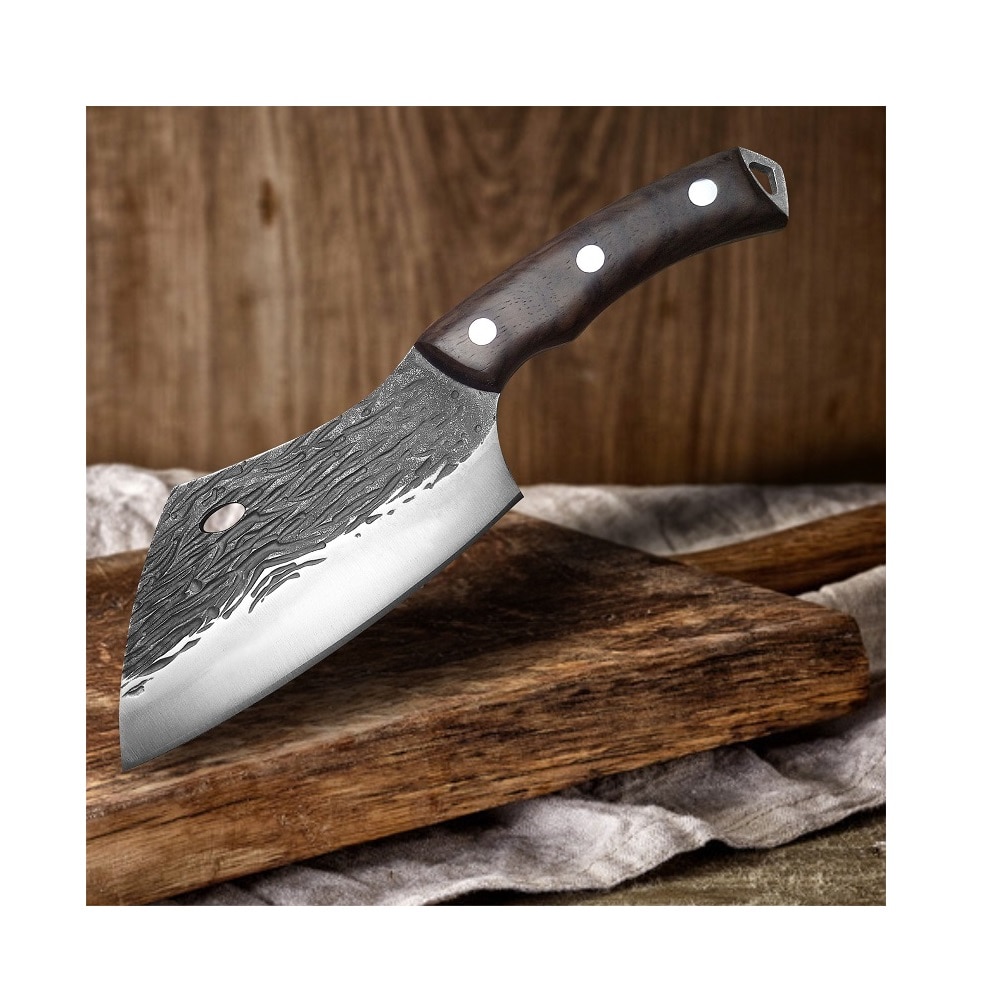 Set profesional Bucatar GP, Cutit & Satar, Full Tang, otel carbon, huse ...