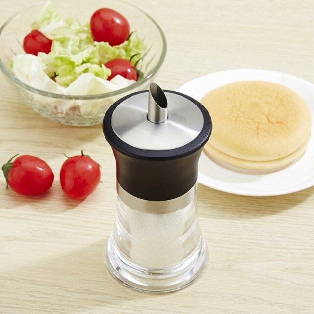 Set de rasnita si solnita Pufo din sticla si inox pentru piper, sare si ...