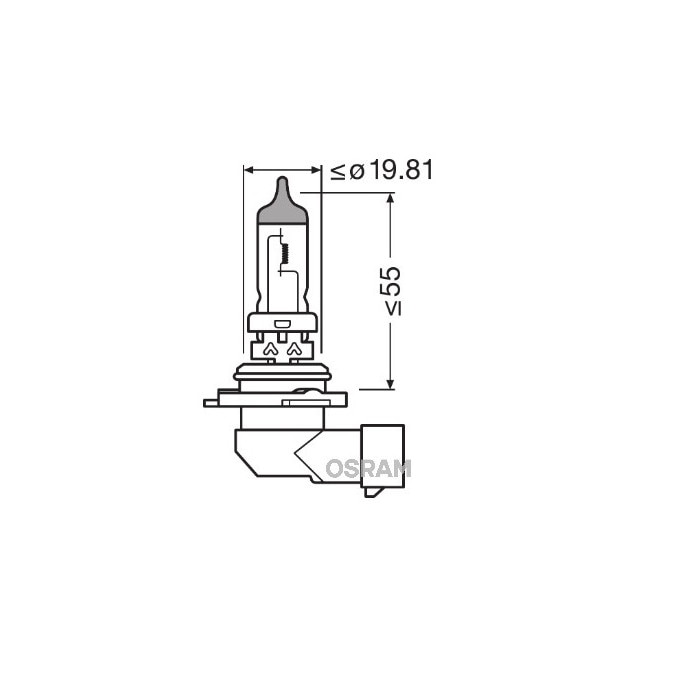 Bec auto halogen pentru far Osram HB4, 12V, 51W - eMAG.ro