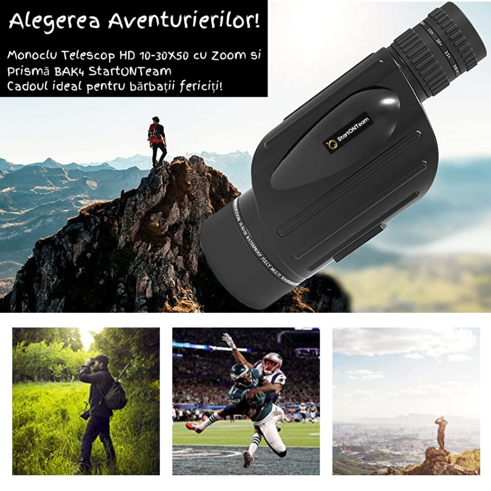 Monoclu Profesional tip Telescop de inalta putere 10-30X50 cu Zoom ...