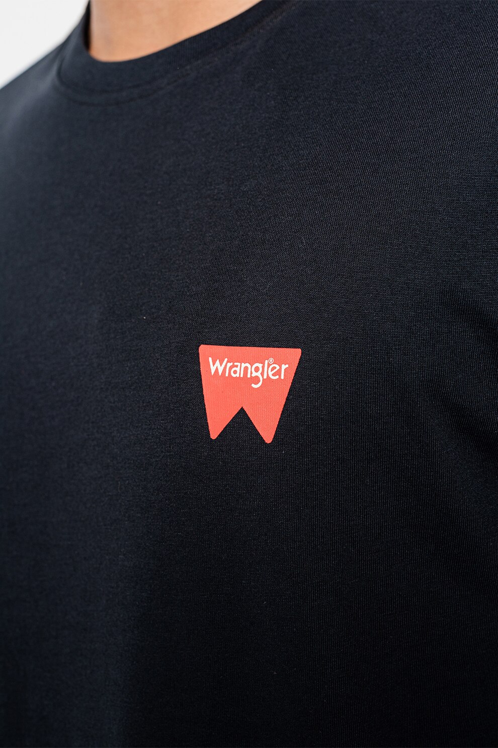 Wrangler, Тениска с лого Sign, Черен, L - eMAG.bg
