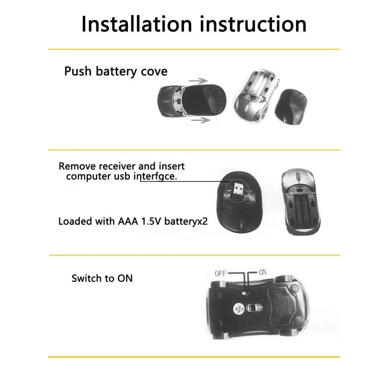 Mouse wireless masina rosie - eMAG.ro
