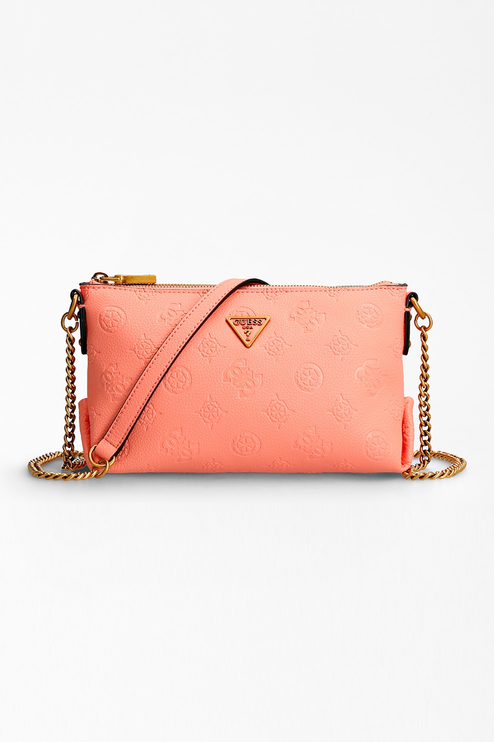 Guess, Geanta crossbody mini Helaina, Roz somon - eMAG.ro