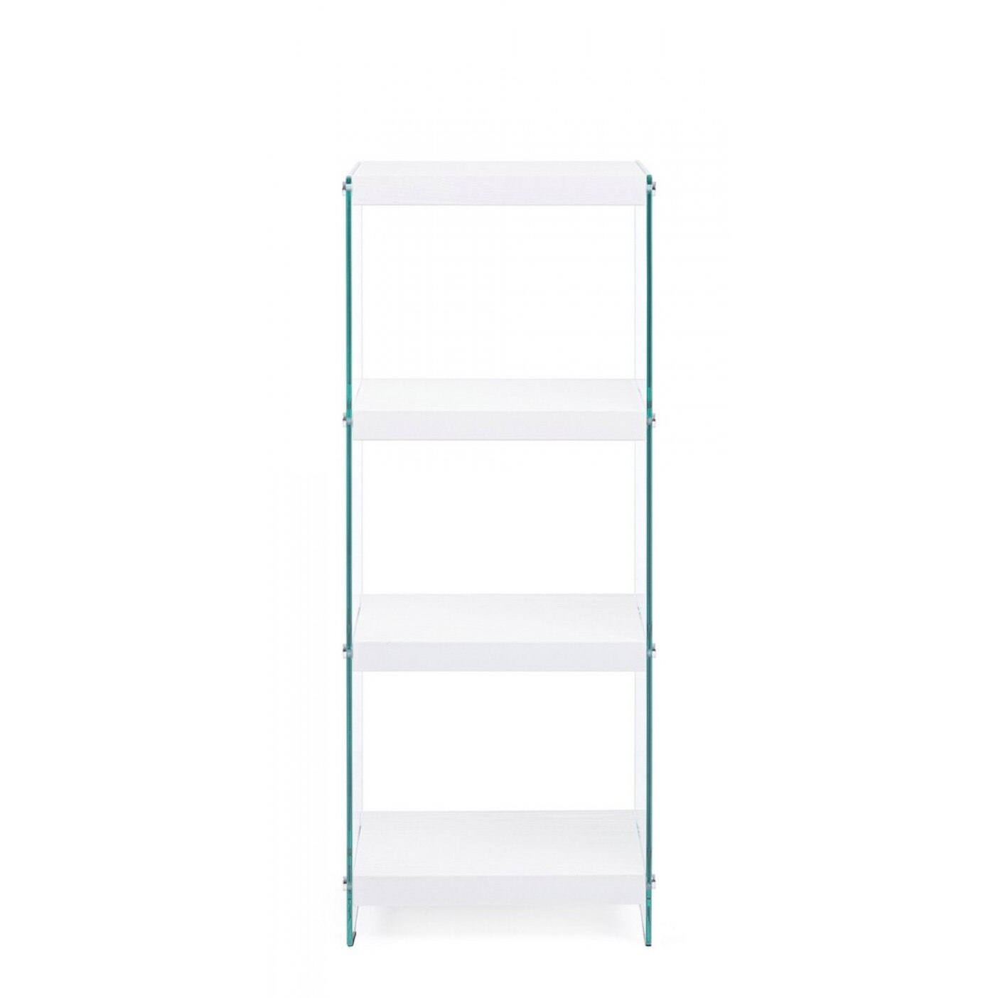 Raft, mdf alb si sticla, Line, 40x30x100.5 cm - eMAG.ro