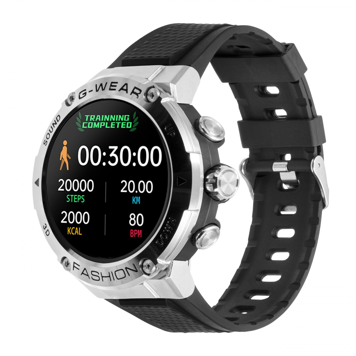 Ceas Smartwatch Watchmark barbati G-Wear Negru 1.32 inch, Silicon - eMAG.ro