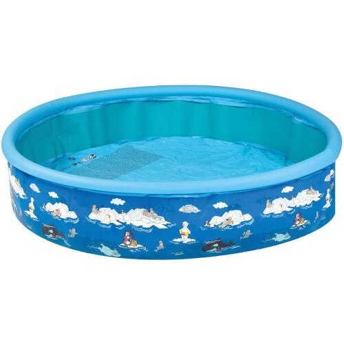 Boldog emberek medence merev fallal és Arctic Friends nyomattal 155 x ...