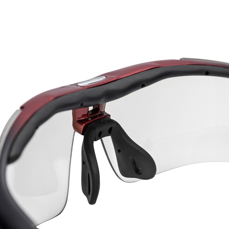 Ochelari de ciclism, ROCKBROS, Polarizati, Cu 4 lentile, Unisex, UV400, Rosu - eMAG.ro