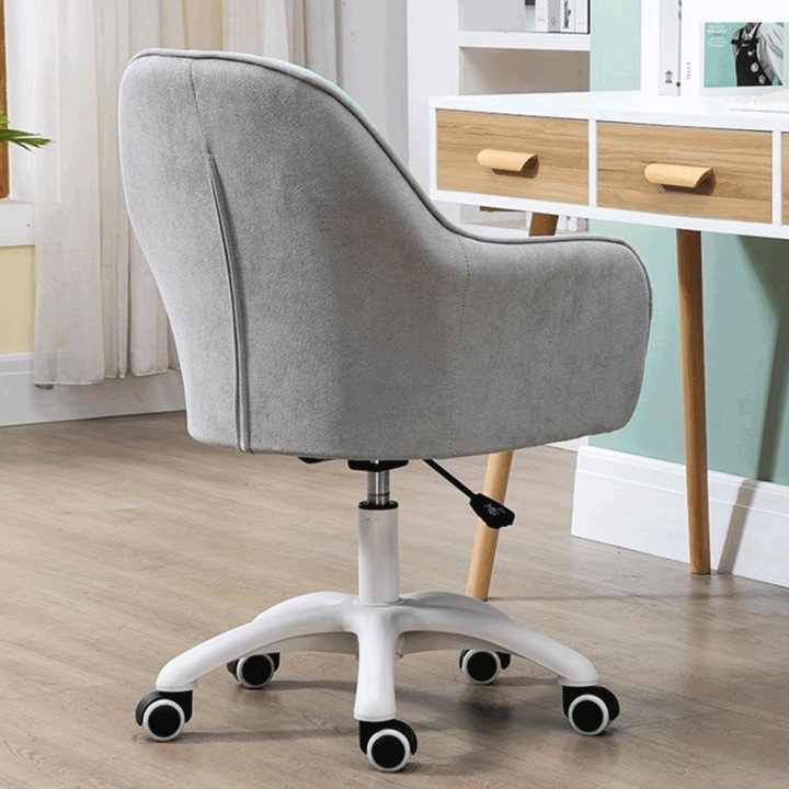 Scaun de birou, cu roti, inaltime reglabila, gri, 60x62x85-100cm ...