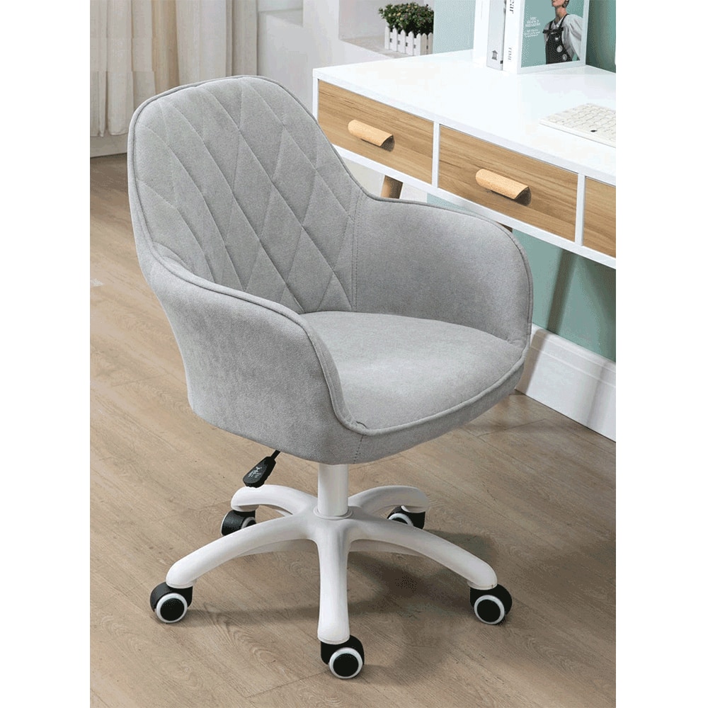 Scaun de birou, cu roti, inaltime reglabila, gri, 60x62x85-100cm ...