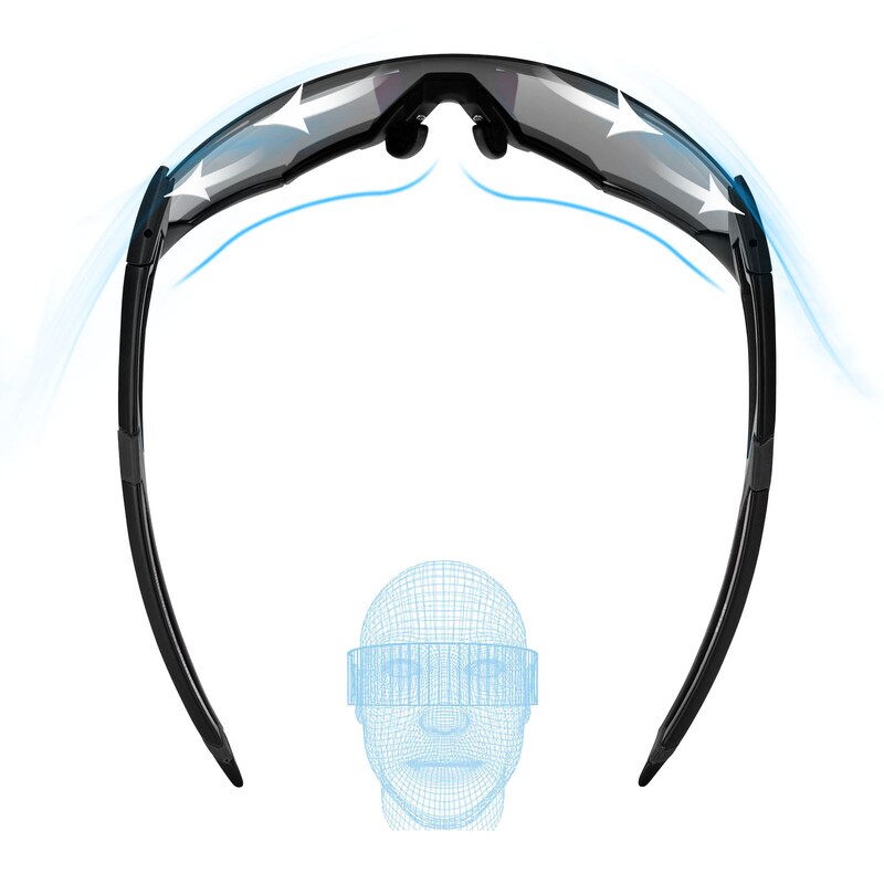 Ochelari de ciclism unisex, ROCKBROS, UV400, Fotocromatici, Negru - eMAG.ro