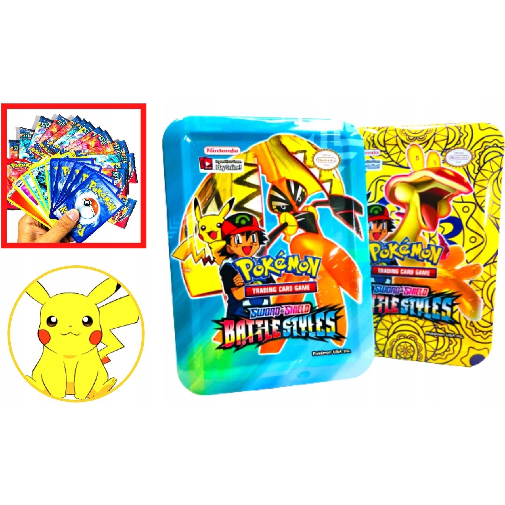 Set carti de joc, Pokemon, Battle Styles, 2 pachete x 40 carti ...
