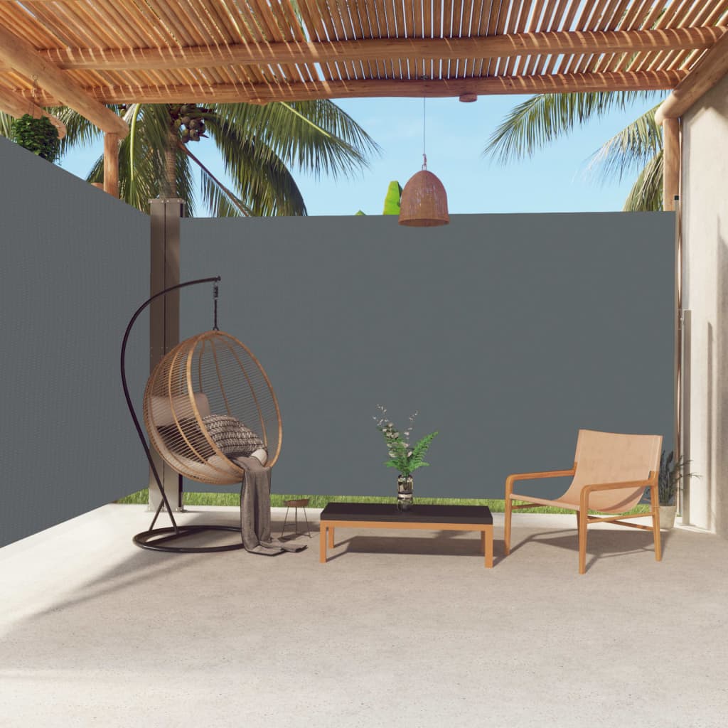 Copertina laterala retractabila, antracit, 220x600 cm, impermeabil si ...