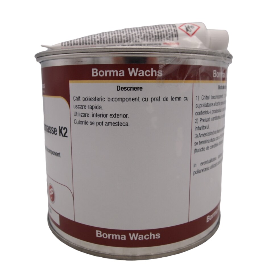 Chit bicomponent pe baza de solvent pentru lemn, Borma Wachs, 750 grame ...