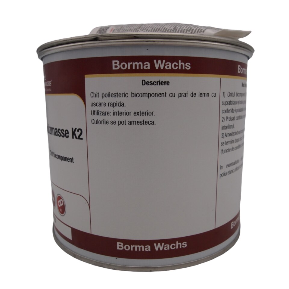 Chit bicomponent pe baza de solvent pentru lemn, Borma Wachs, 750 grame ...