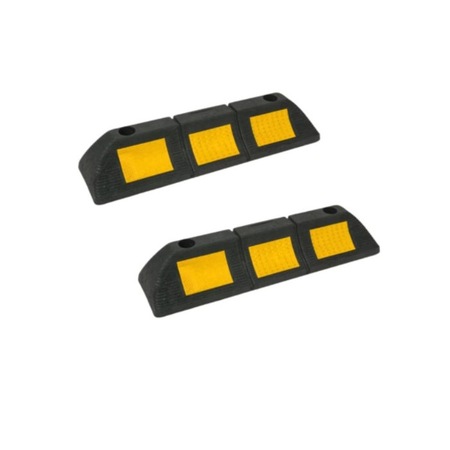 Set 2 bucati opritor roata masina pentru parcare, cauciuc, benzi ...