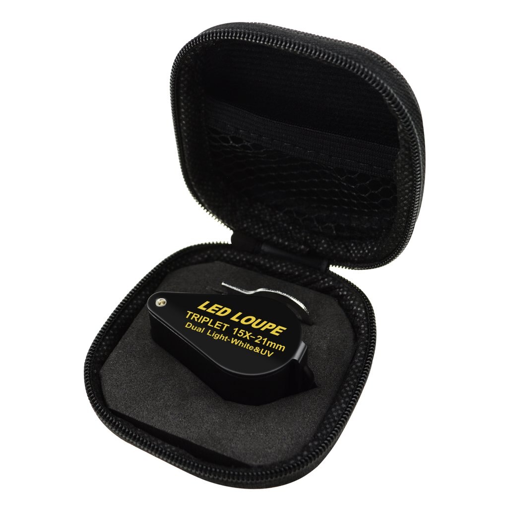 Lupa, GEM-247, cu iluminare LED, cu ultraviolet iluminare, marire 15x ...