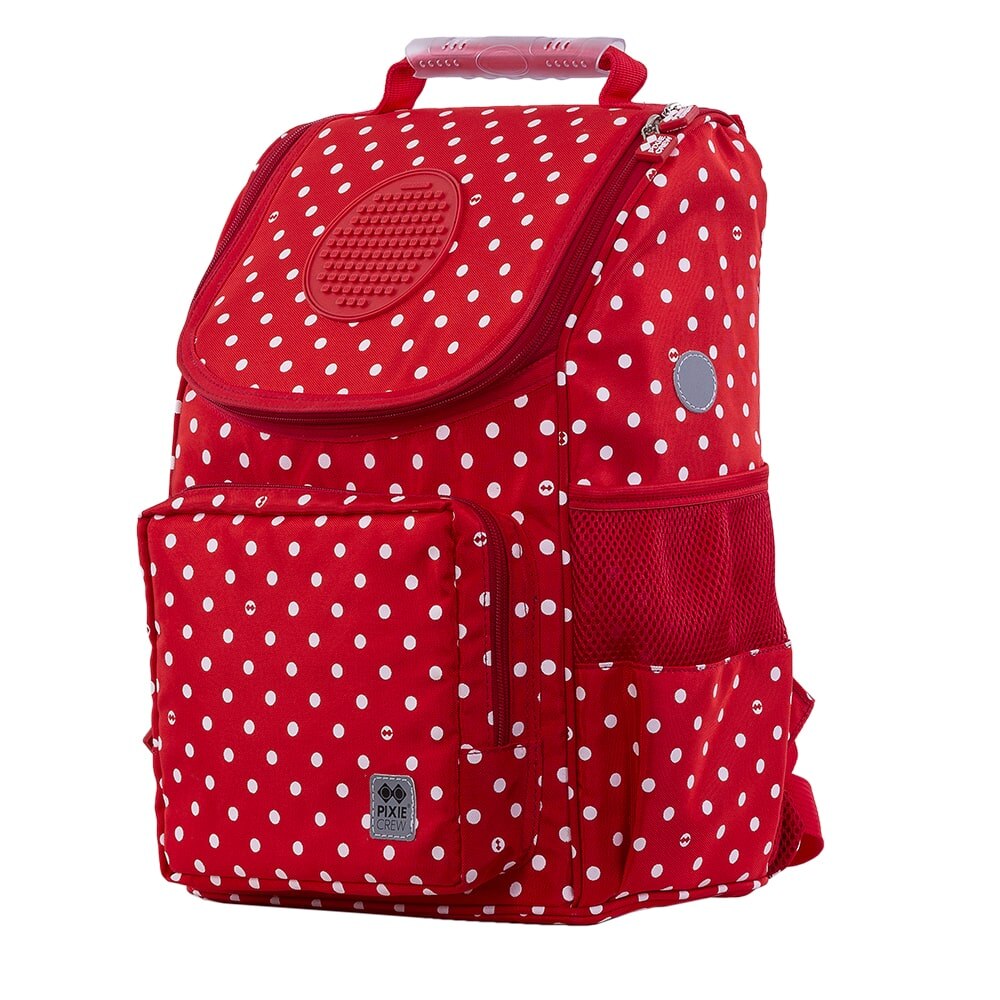 Ghiozdan scoala Pixie Crew Toadstool, 28 x 37 x 20 cm, Rosu/Alb - eMAG.ro