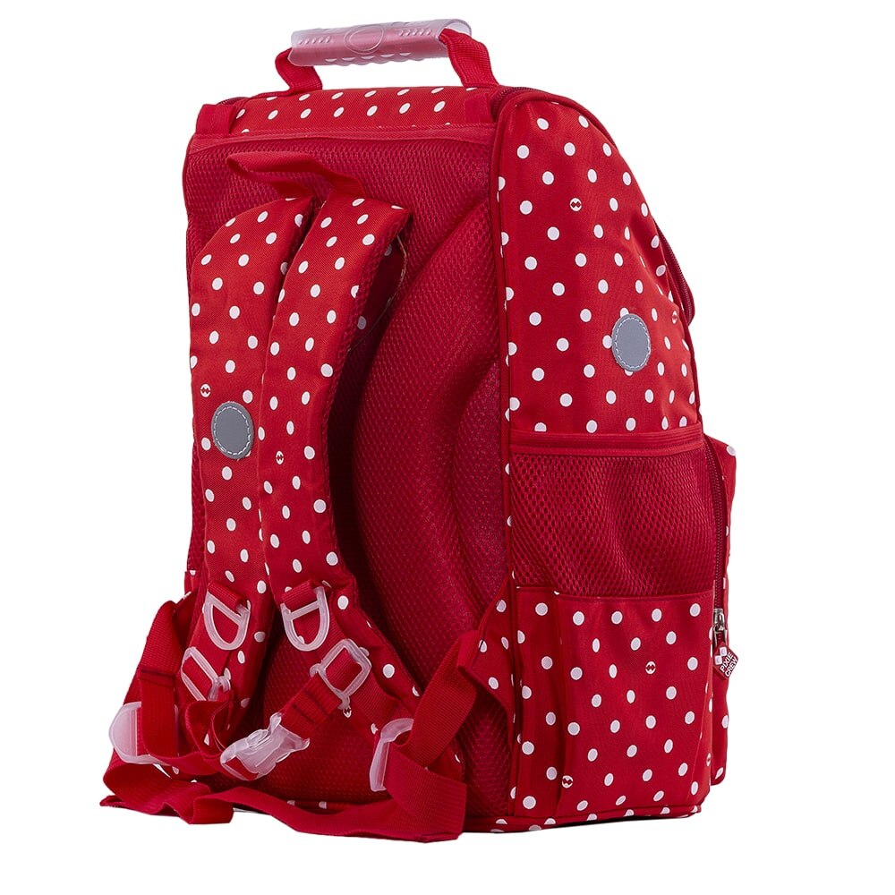 Ghiozdan scoala Pixie Crew Toadstool, 28 x 37 x 20 cm, Rosu/Alb - eMAG.ro