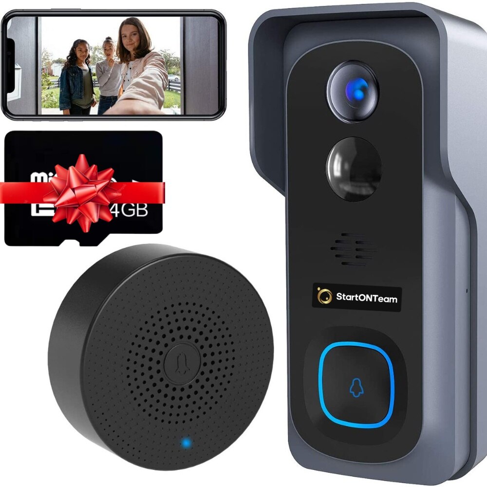 Interfon Video SMART StartONTeam, Wifi cu App Control, Senzor Detectare ...