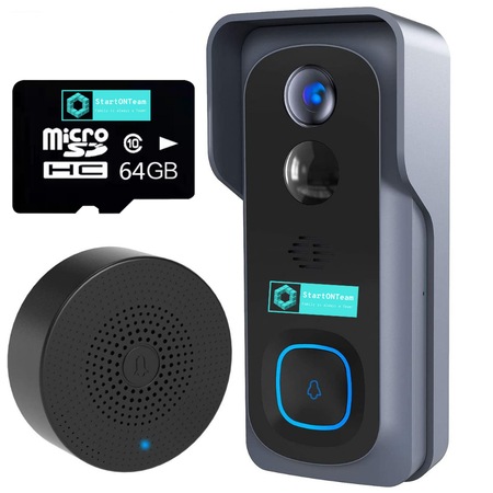 Sonerie Interfon Video HD StartONTeam 1080P Wireless cu card SD de 64 ...