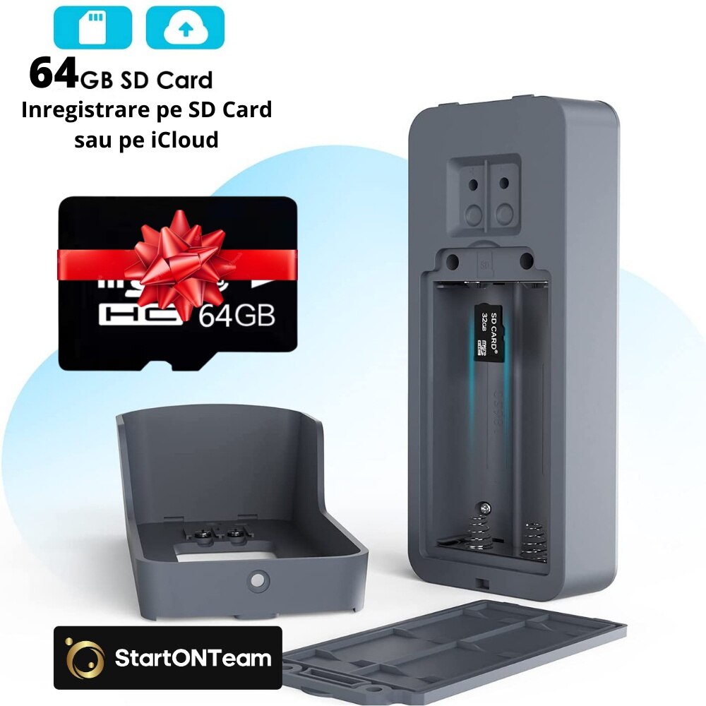 Interfon Video SMART StartONTeam, Wifi cu App Control, Senzor Detectare ...