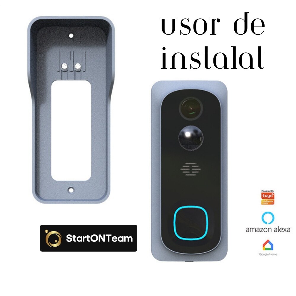 Interfon Video SMART StartONTeam, Wifi cu App Control, Senzor Detectare ...