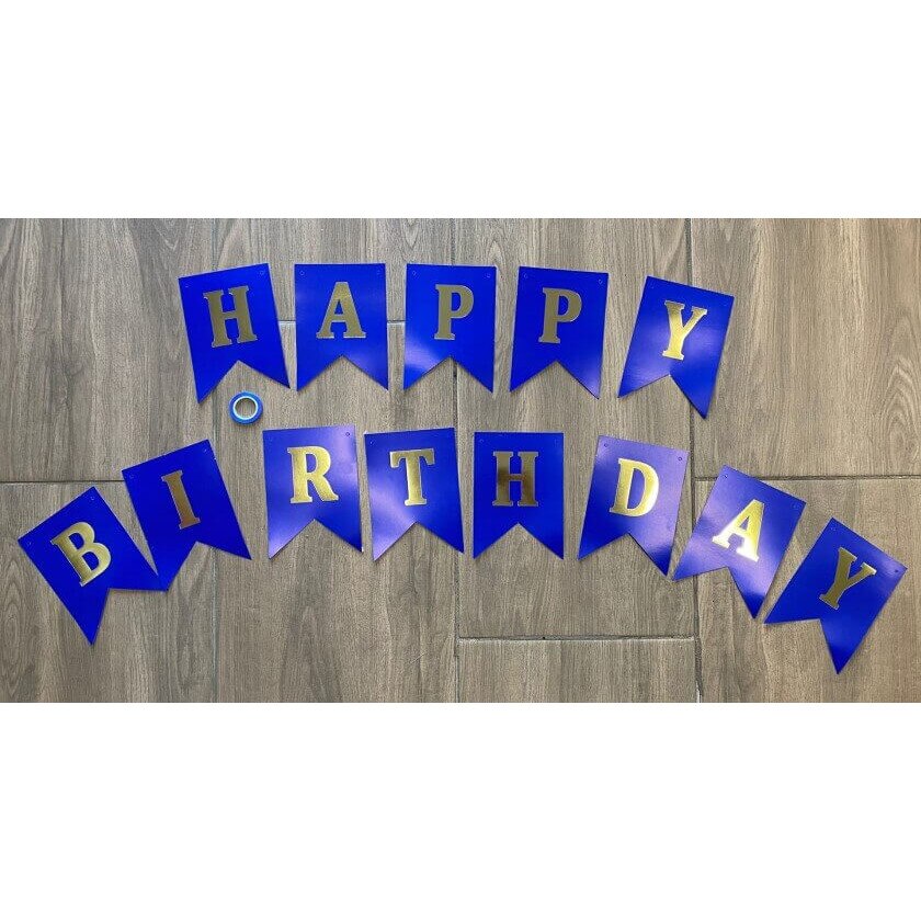 Banner Happy Birthday carton albastru - eMAG.ro