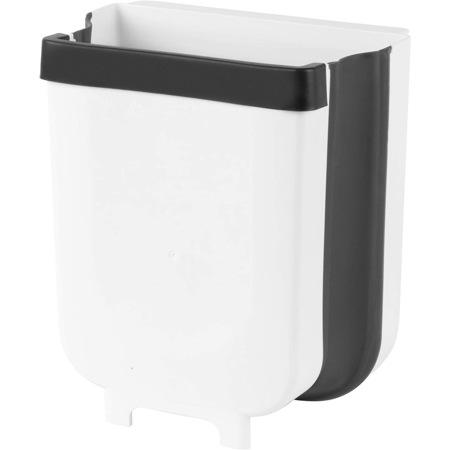 Cos de gunoi pliabil, Plastic, 9L, Alb - eMAG.ro