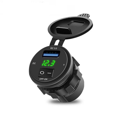 Priza auto cu incarcare USB cu indicator de voltaj - eMAG.ro