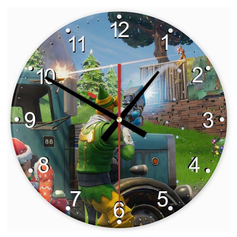 Ceas circular din sticla, Fortnite 19, multicolor,20 cm - eMAG.ro